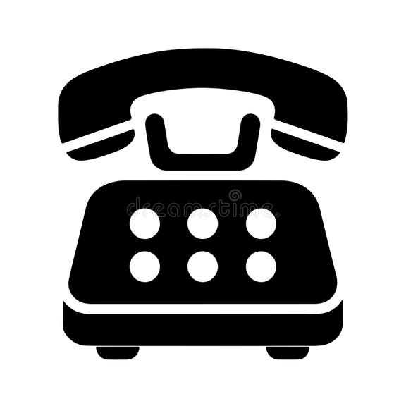 Phone Call Silhouette Vector Style with White Background Stock Vector ...