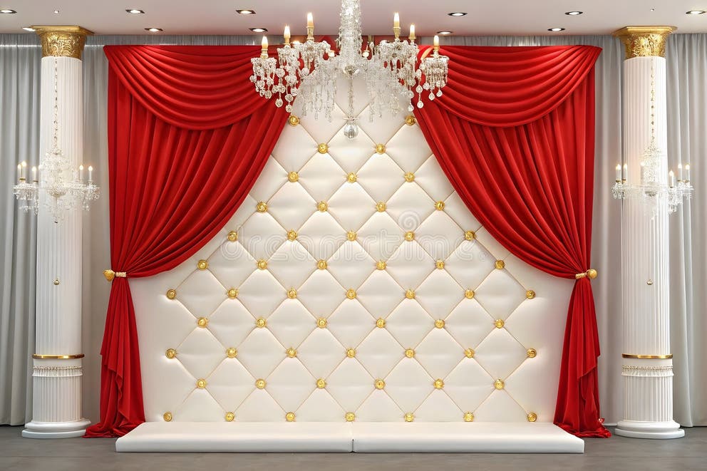 Create a Photorealistic Image of a Luxurious Backdrop for a Special Event Stock Illustration ...