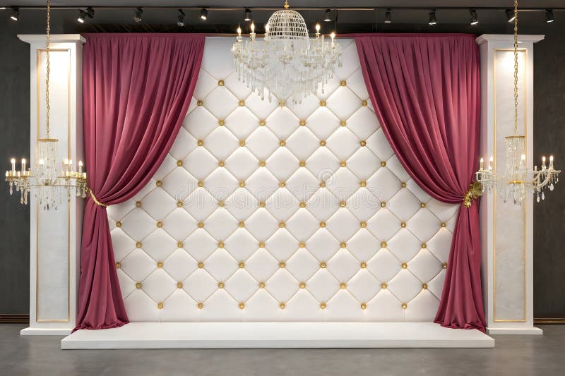 Create a Photorealistic Image of a Luxurious Backdrop for a Special Event Stock Illustration ...