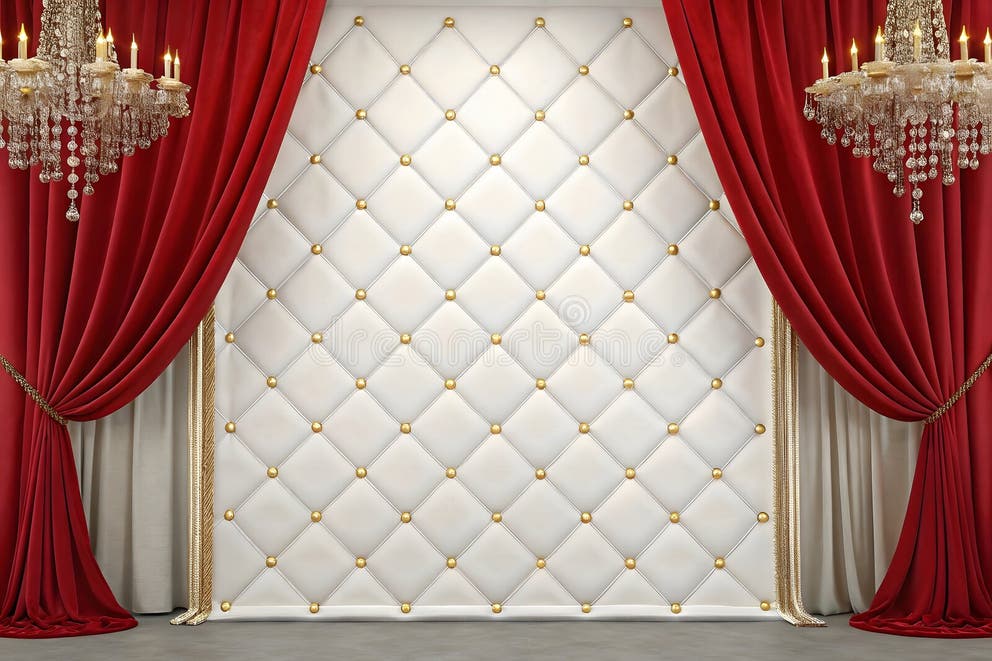 Create a Photorealistic Image of a Luxurious Backdrop for a Special Event Stock Illustration ...