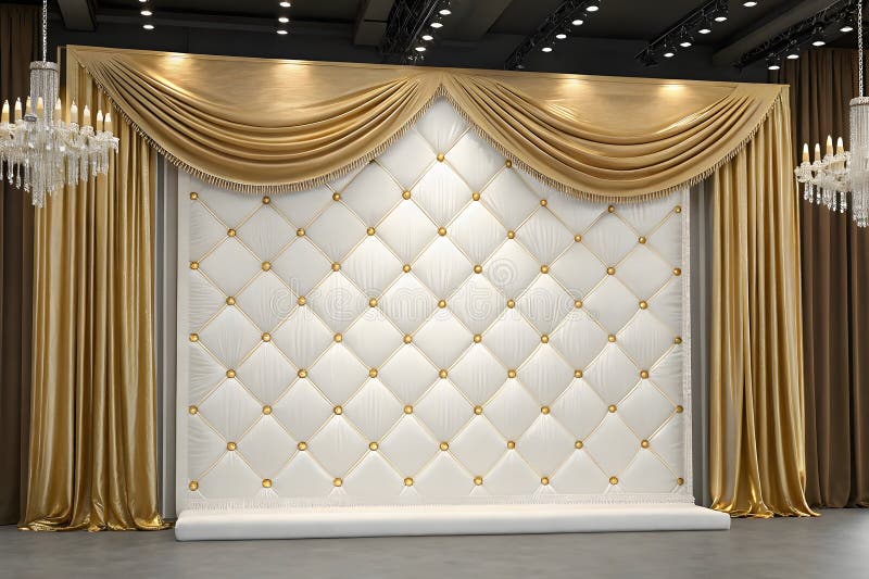 Create a Photorealistic Image of a Luxurious Backdrop for a Special Event Stock Illustration ...