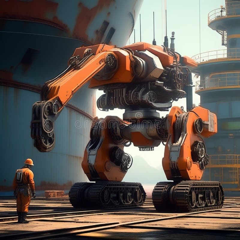 Create a Picture of an Autonomous Maintenance Robot Inspecting and ...