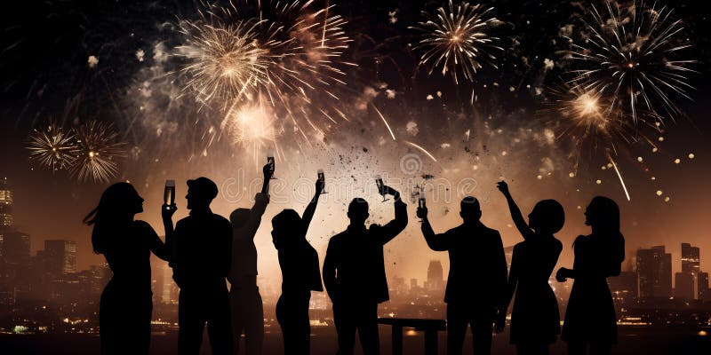 Create a Picture of a Group of People Celebrating New Yea Generative AI ...