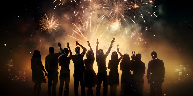 Create a Picture of a Group of People Celebrating New Yea One ...