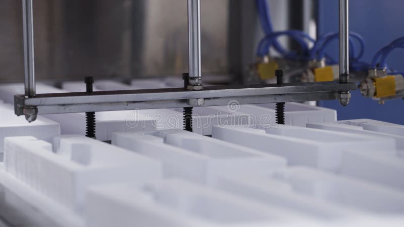 Machines Create Packing for Bottles. Process of Manufacturing Plastic ...