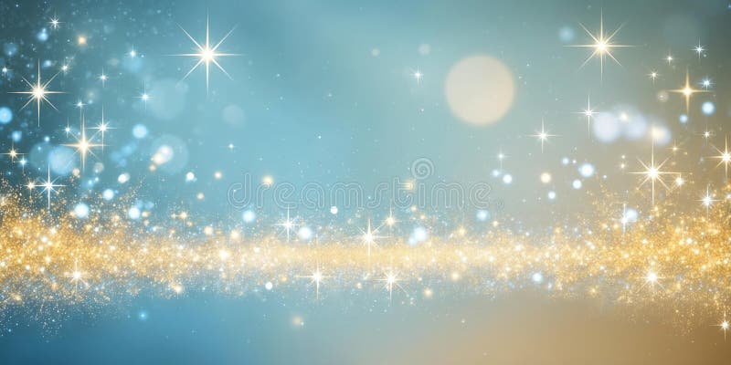 Create a Powder Blue and Gold Vibrant Sparkling Backgr Ai Generated ...