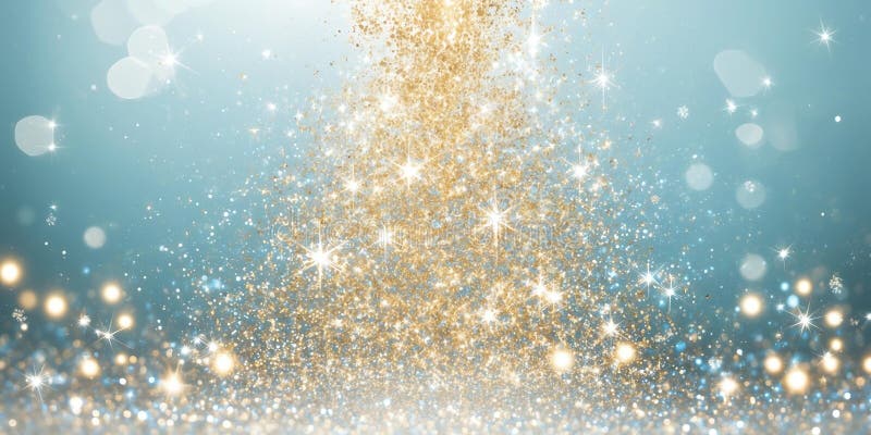 Create a Powder Blue and Gold Vibrant Sparkling Backgr Ai Generated ...