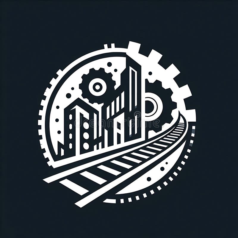 Professional Logo Design with Industrial Gears & Rail Tracks for ...