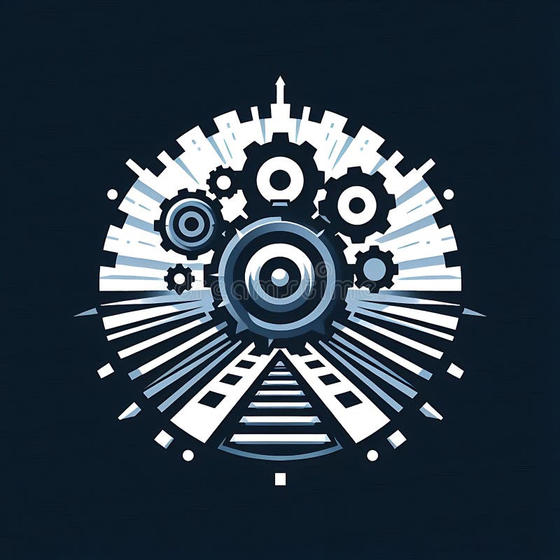 Professional Logo Design with Industrial Gears & Rail Tracks for ...