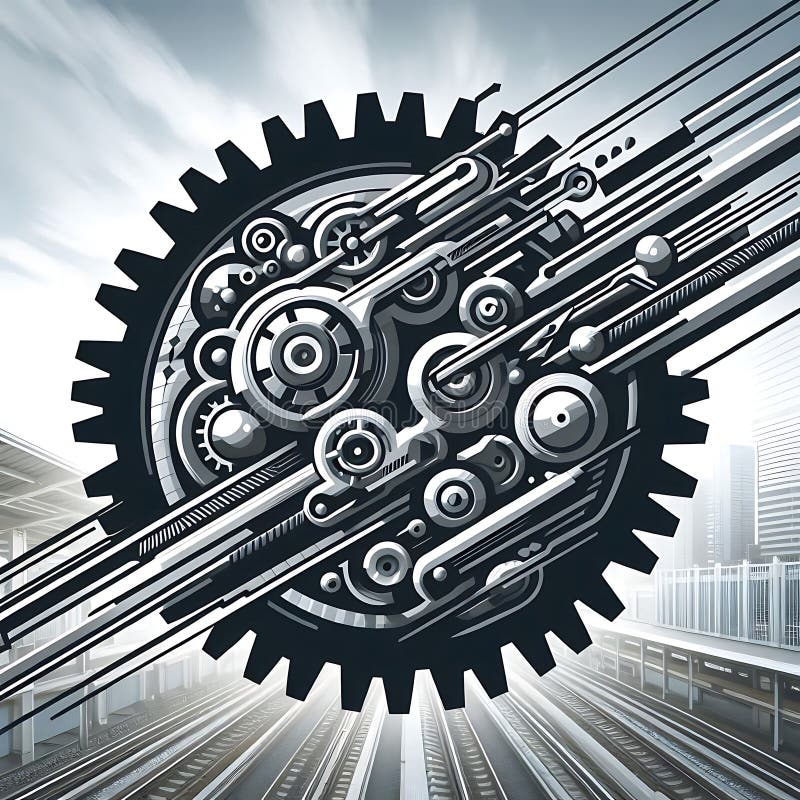 Professional Logo Design with Industrial Gears & Rail Tracks for ...