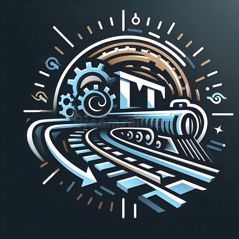 Professional Logo Design with Industrial Gears & Rail Tracks for ...