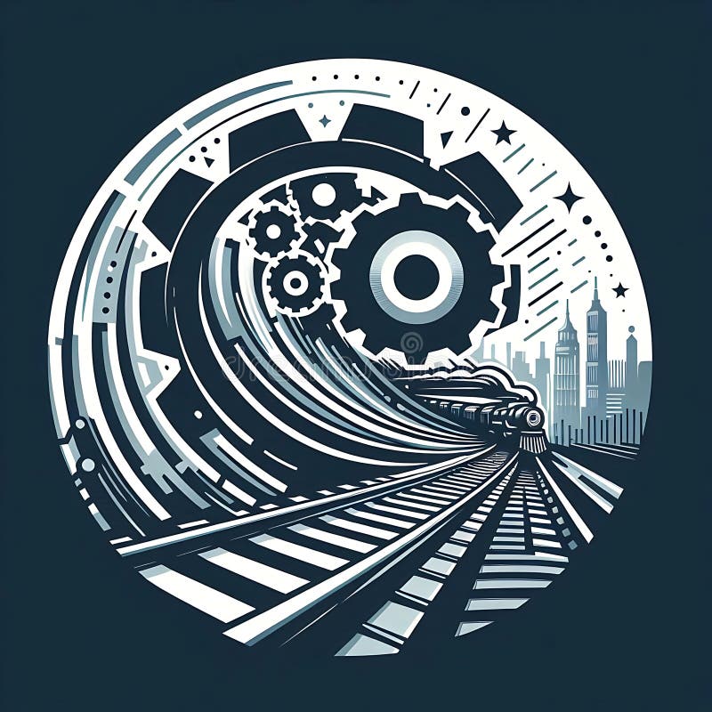 Professional Logo Design with Industrial Gears & Rail Tracks for ...