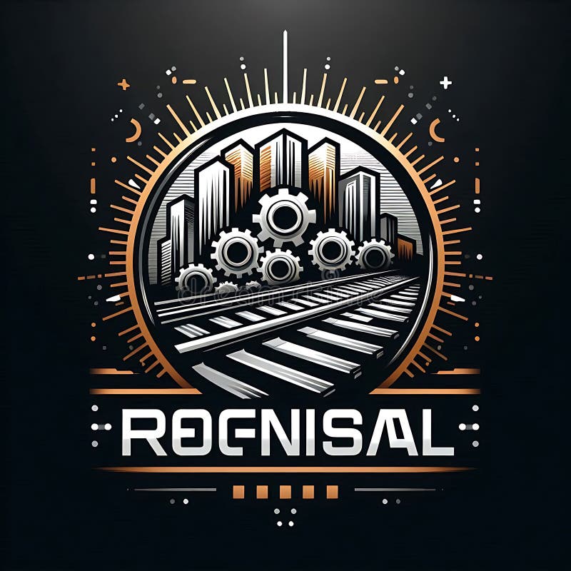 Professional Logo Design with Industrial Gears & Rail Tracks for ...
