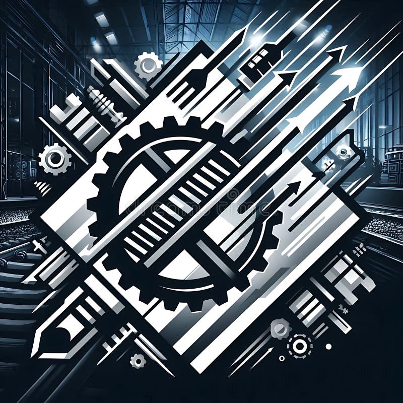 Professional Logo Design with Industrial Gears & Rail Tracks for ...