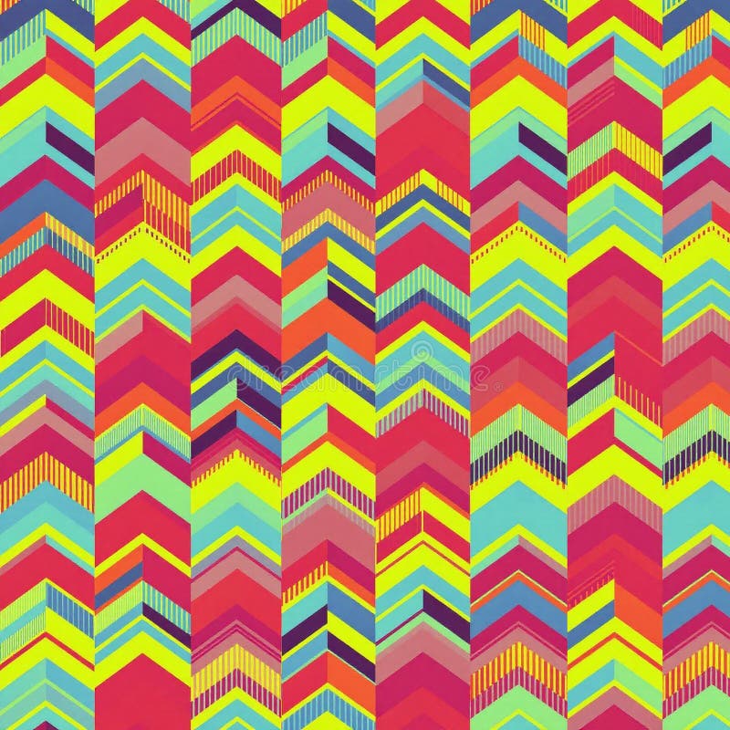 Vibrant Chevron Pattern: a Mod Revival Stock Illustration ...