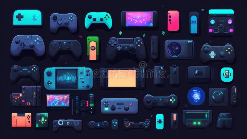 Create Retro Gaming Icons with Pixel Art Style and Vibrant Colors ...