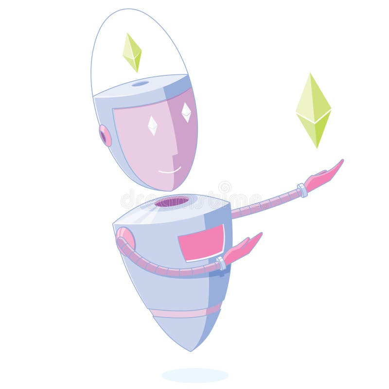 Illustration of a Welcome Robot Stock Vector - Illustration of machine ...