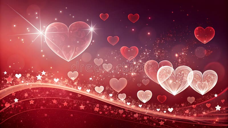 Create a Romantic 3d Valentine S Day-themed Background with Red ...