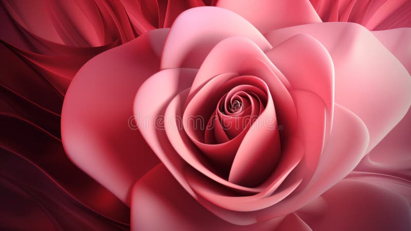 Create a Rose Abstract Background with Undulatory Lines and Smooth ...