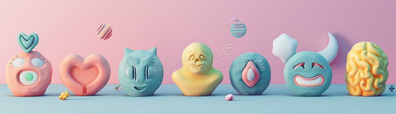 Create a Series of 3D Clay Icons that Represent Various Social Media ...
