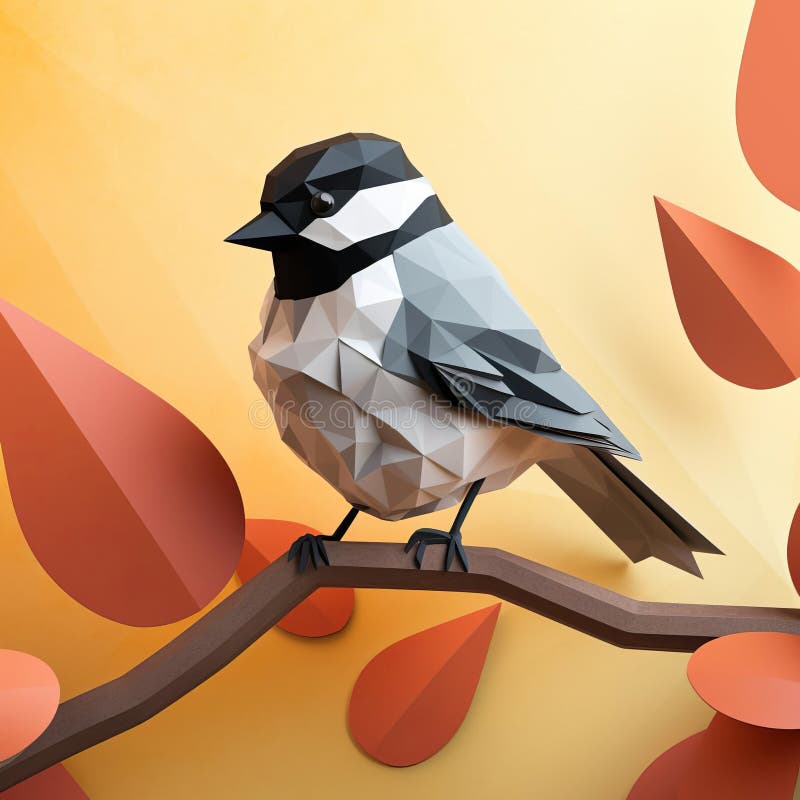 Create a Simple yet Eye-catching Chickadee Paper Craft Design Stock ...