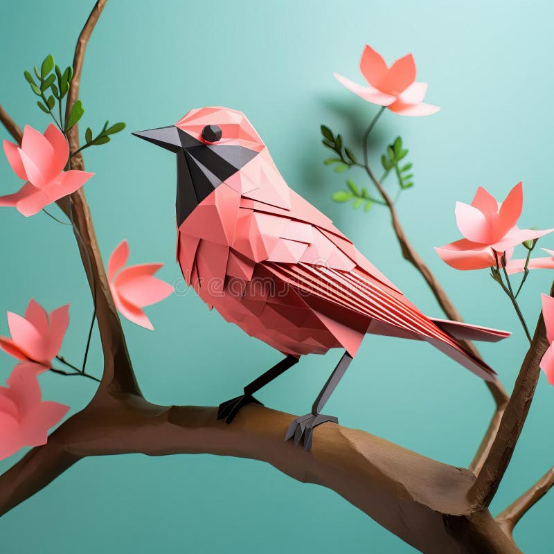Create a Simple yet Eye-catching Nightingale Paper Craft Design Stock ...