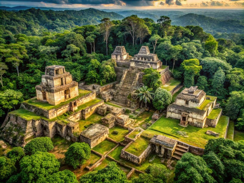 Create a Story about a Lost City Rediscovered Stock Illustration ...