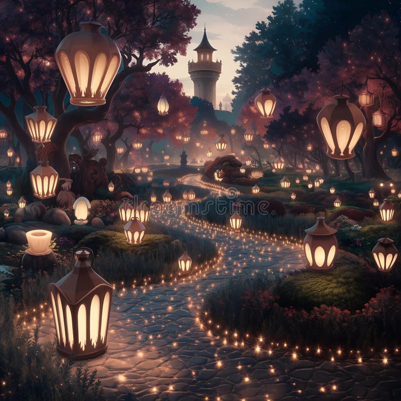Create a Story Set in a Magical Garden Stock Illustration ...