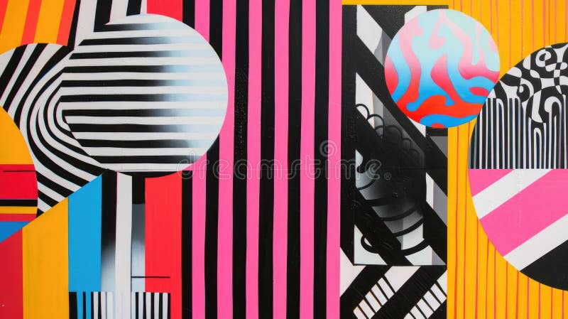 Create Striking Geometric Abstract Art Using Bold Colors and Intricate ...