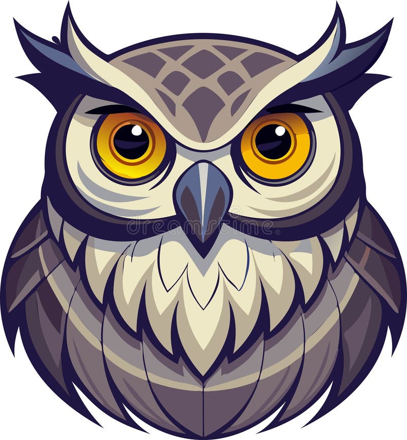 Abstract Owl Vector for Artistic Design Projects Stock Vector ...