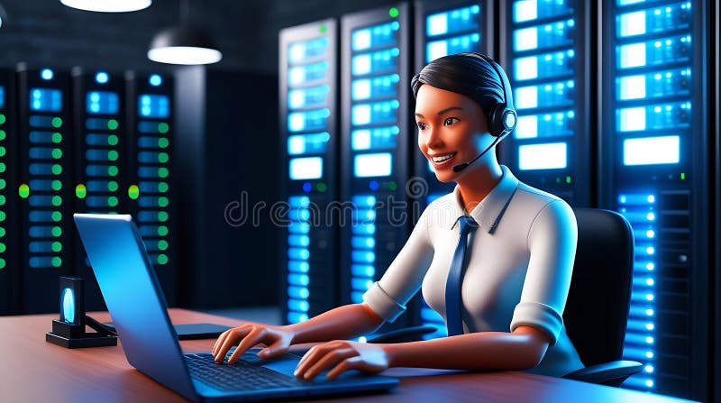 Create a Stunning 3D Visualization of a Call Center Representative in ...