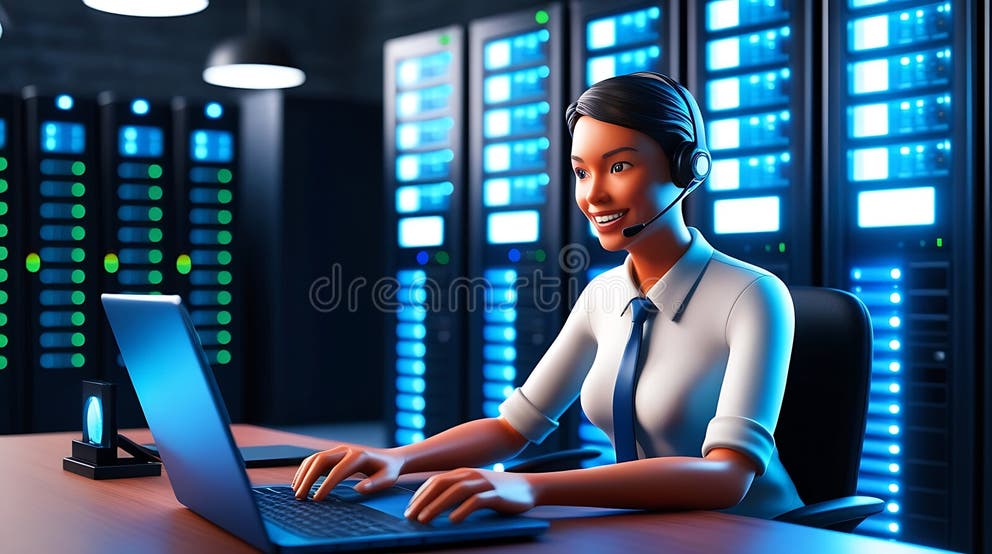 Create a Stunning 3D Visualization of a Call Center Representative in ...