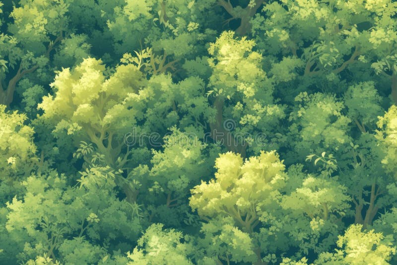 Repeating Tree Pattern for Print Design Stock Illustration ...