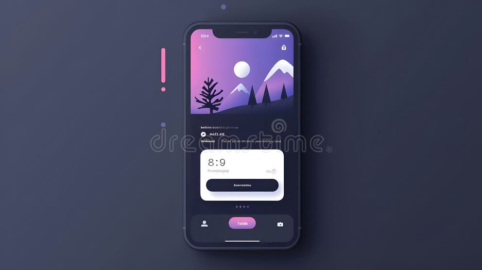 Create Stunning Mobile App Designs Featuring Serene Landscapes and User ...