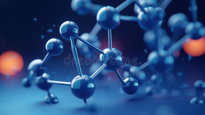 Create Stunning Scientific Illustrations with Abstract Molecular Network Featuring Glowing Nodes ...