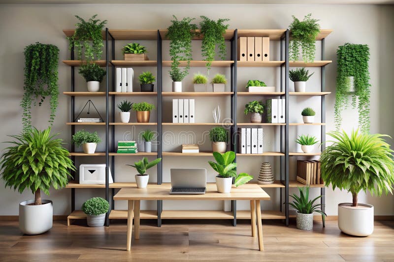 Create a Stunning Virtual Office Background Modern Minimalist Bookshelf ...
