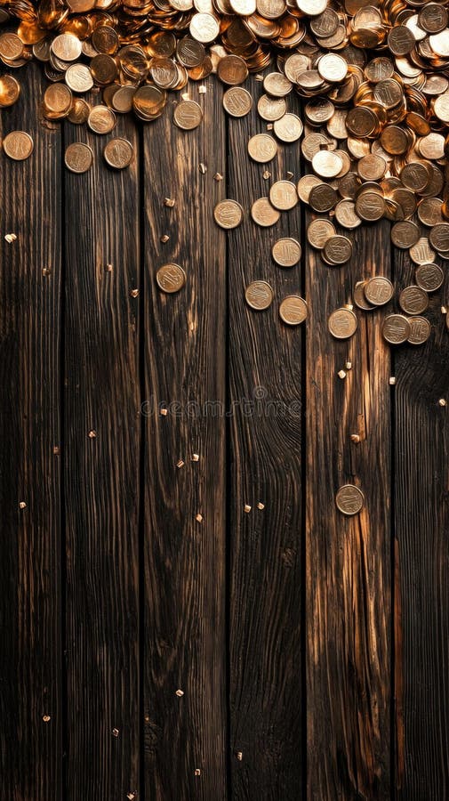 Create a Stunning Wealth-themed Wallpaper Design Featuring Scattered ...