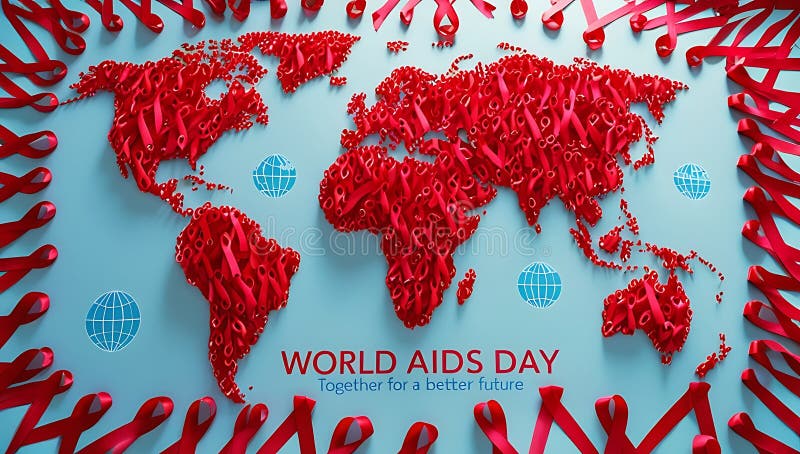 Create a Stunning World Map Using only Vibrant Red Ribbons a Unique and ...