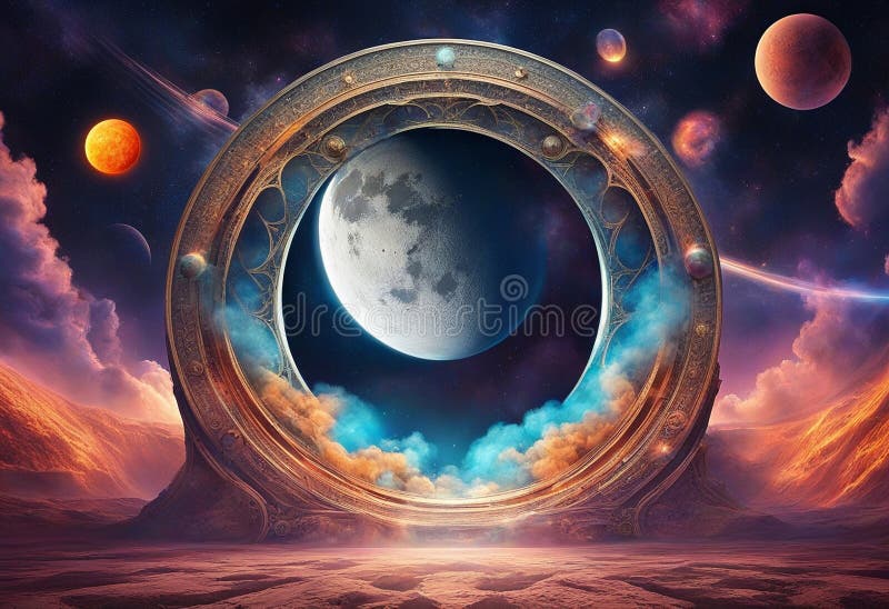 Create a Stylized Dimensional Portal on the Surface of the Moon ...