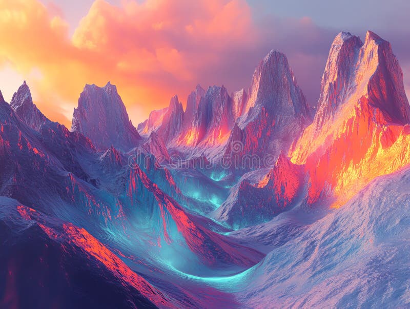 Create a Surreal Landscape Where Hyperreal Mountains Dissolve into ...