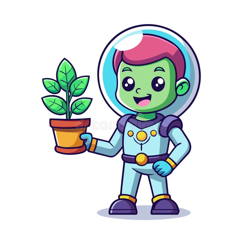 Create Unique Space Botanist Character Design Stock Vector ...
