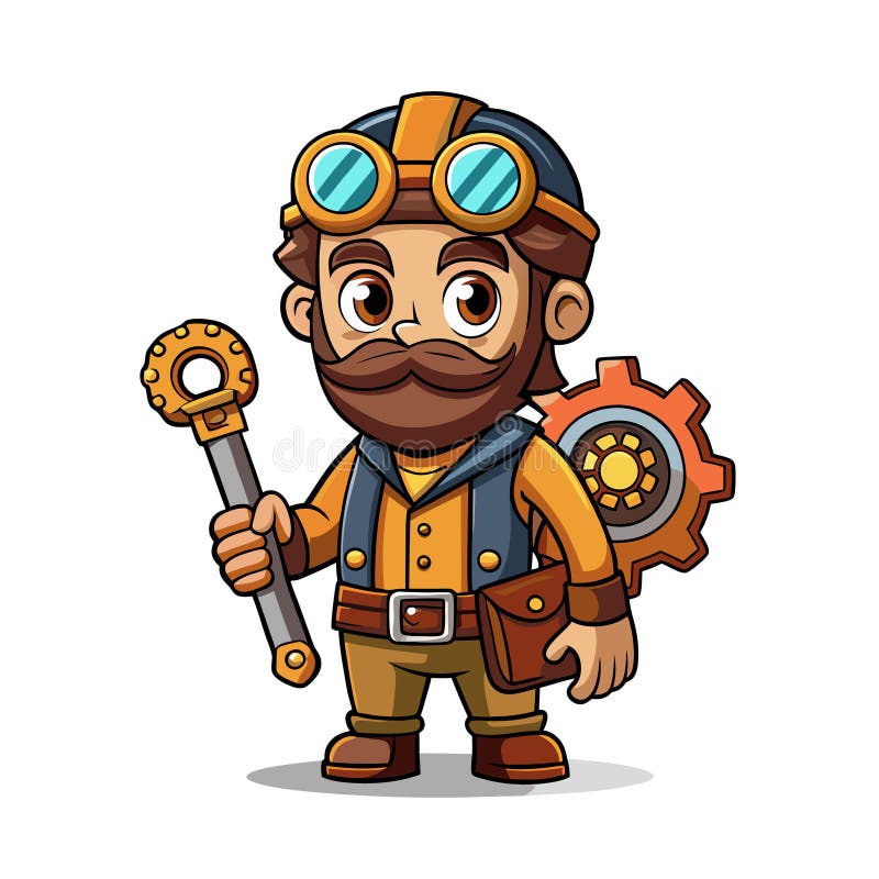 Create Unique Steampunk Engineer Character Stock Vector - Illustration of design, creative ...