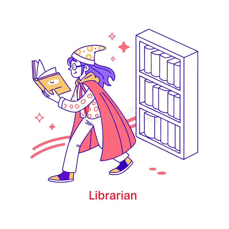 Create a Unique Underworld Librarian Character Stock Vector ...