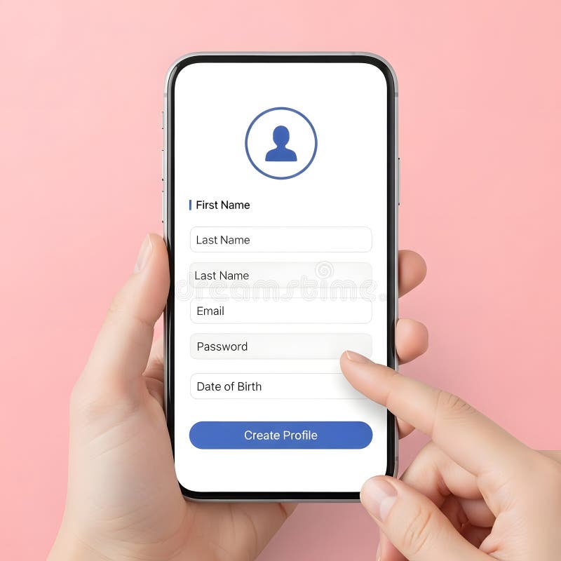 Profile Creation Screen Stock Illustrations – 389 Profile Creation ...