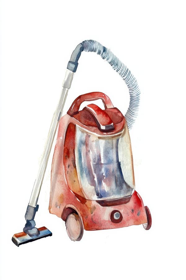 Create a Vacuum Day Watercolor Vacuum Cleaner Artwork for Home Cleaning ...