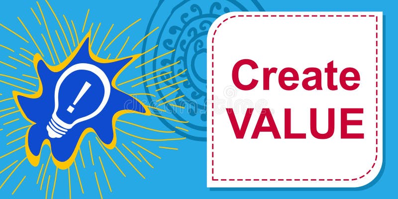 Create Value Bulb Blue Red Yellow Element Text Stock Illustration ...