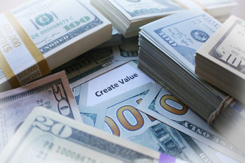 Create Value with Stacks of Money High Quality Stock Photo - Image of ...