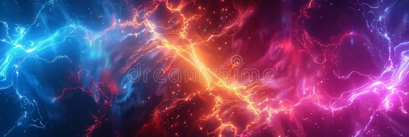 Create a Vibrant Abstract Energy Pulse Using Electric Colors for a ...