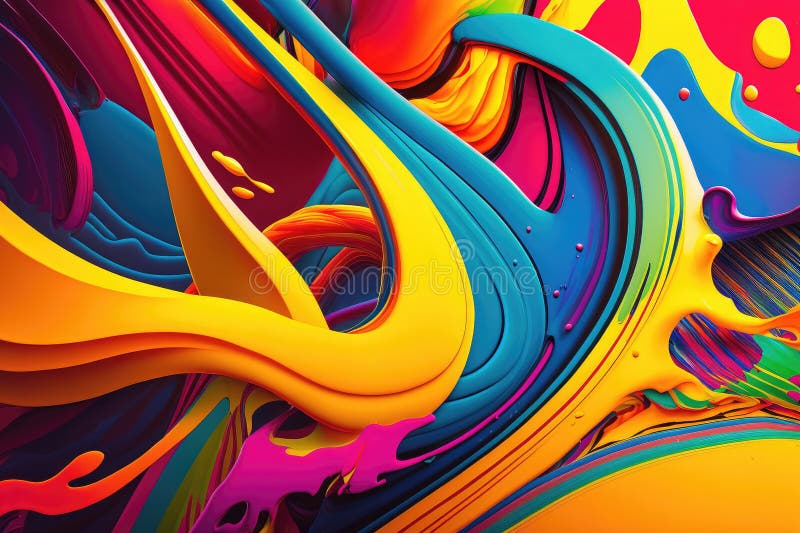 The Colorful Abstract Background, Variety of Colors and Shapes Stock ...