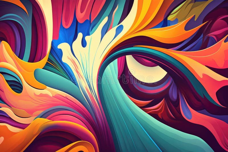 The Colorful Abstract Background, Variety of Colors and Shapes Stock ...